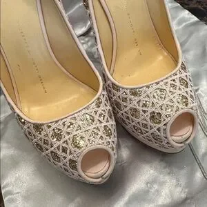 Giuseppe Zanotti | Shoes | Giuseppe Zanotti Pink And Gold Crystal ...